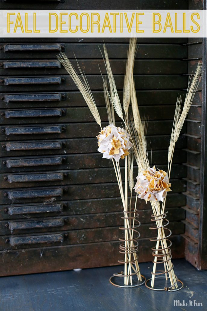 Fall Decorative Fabric Balls | Make It Fun Blog