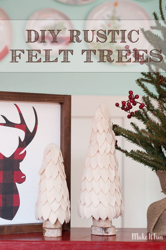 DIY Rustic Felt Trees | Make It Fun Blog