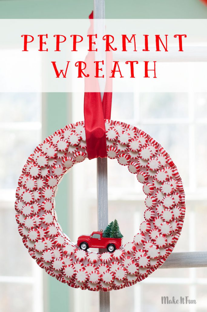 Holiday Peppermint Wreath | Make It Fun Blog