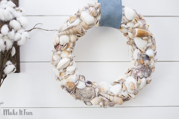 DIY Summer Seashell Wreath | Make It Fun Blog